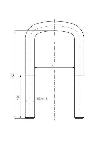 BRIDA ARC SCANIA M22x1, 5x93x203 - PRODUS NOU nou de vanzare cu ...