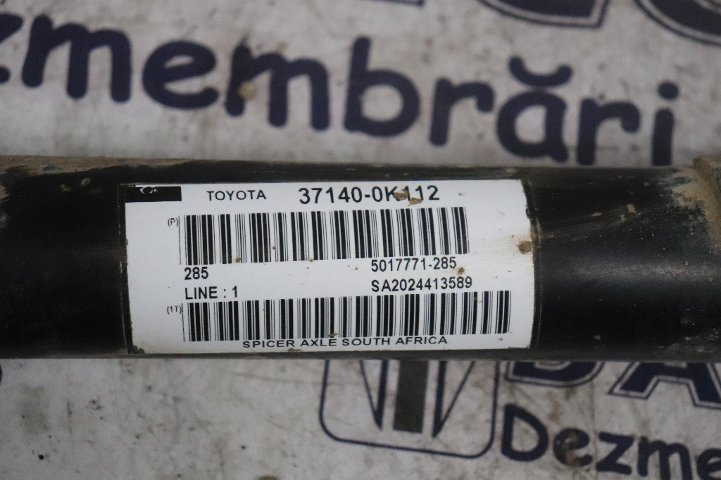 CARDAN FATA TOYOTA HILUX 8 AN 2017 2.4 DIESEL 37140-0K112 - #2080117771