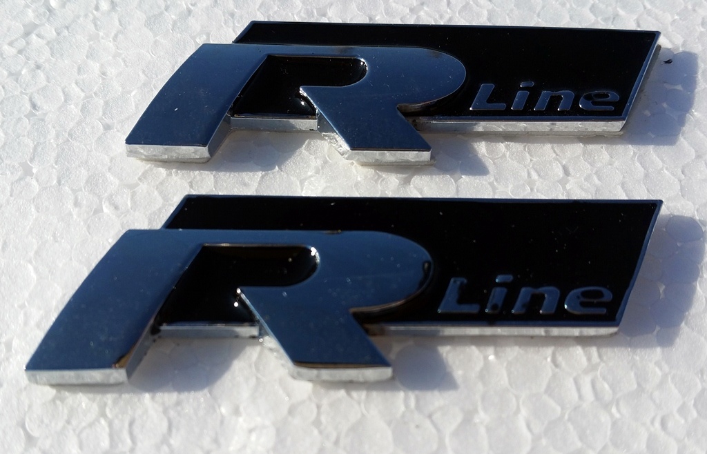 Embleme R line VW - GOLF PASSAT JETTA - NOI din metal nou de vanzare ...