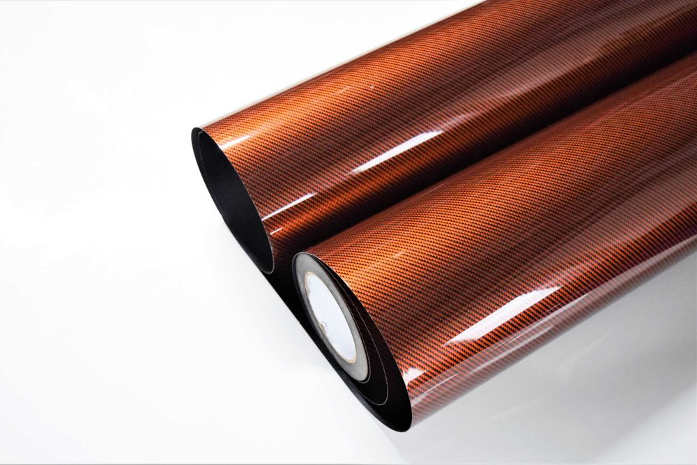 Folie Carbon PREMIUM 9D 1,5m x 1m, negru,rosu,portocaliu,verde,auriu ...