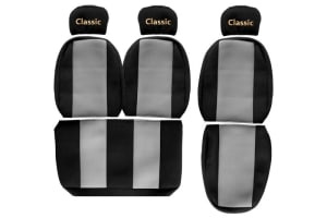 Huse pentru scaune Classic (gri material velours serie CLASSIC 1+2 ...