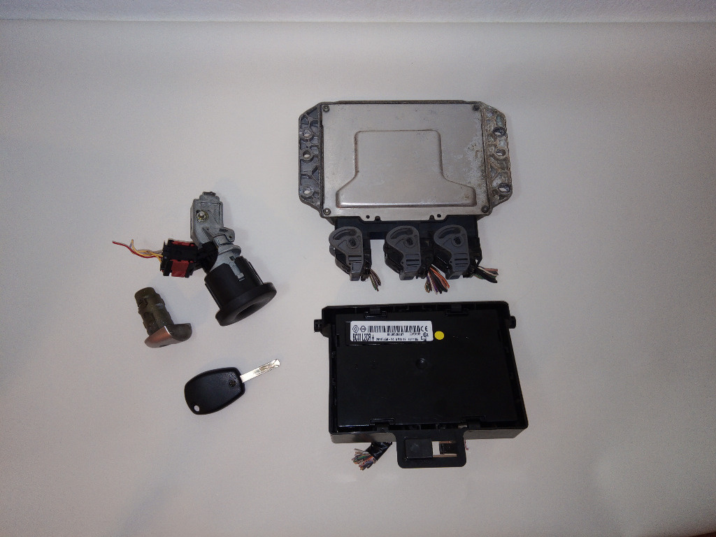 Kit Pornire Complet ECU + Cheie + BSI Renault Modus 2004-2008 Benzina 1 ...