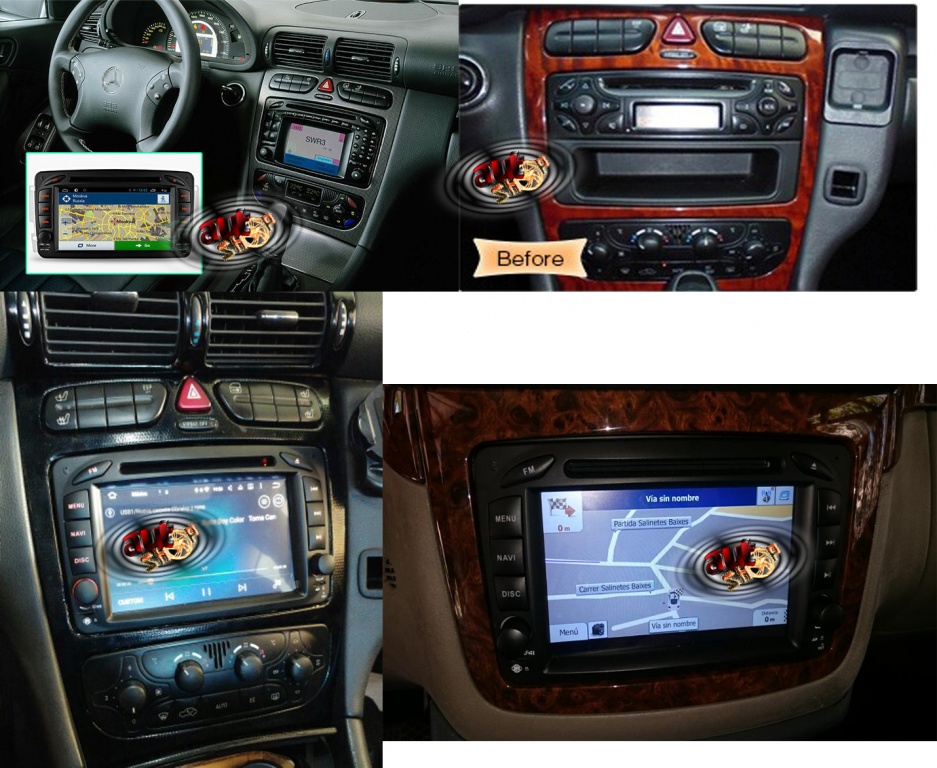 Navigatie Mercedes C-W203 / A-W168 / Clk W209 / G-W463 / Viano / Vito ...