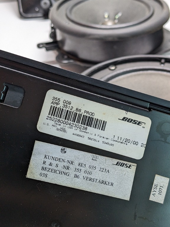 Sistem audio complet BOSE Audi A4 B6 B7 - #785262339