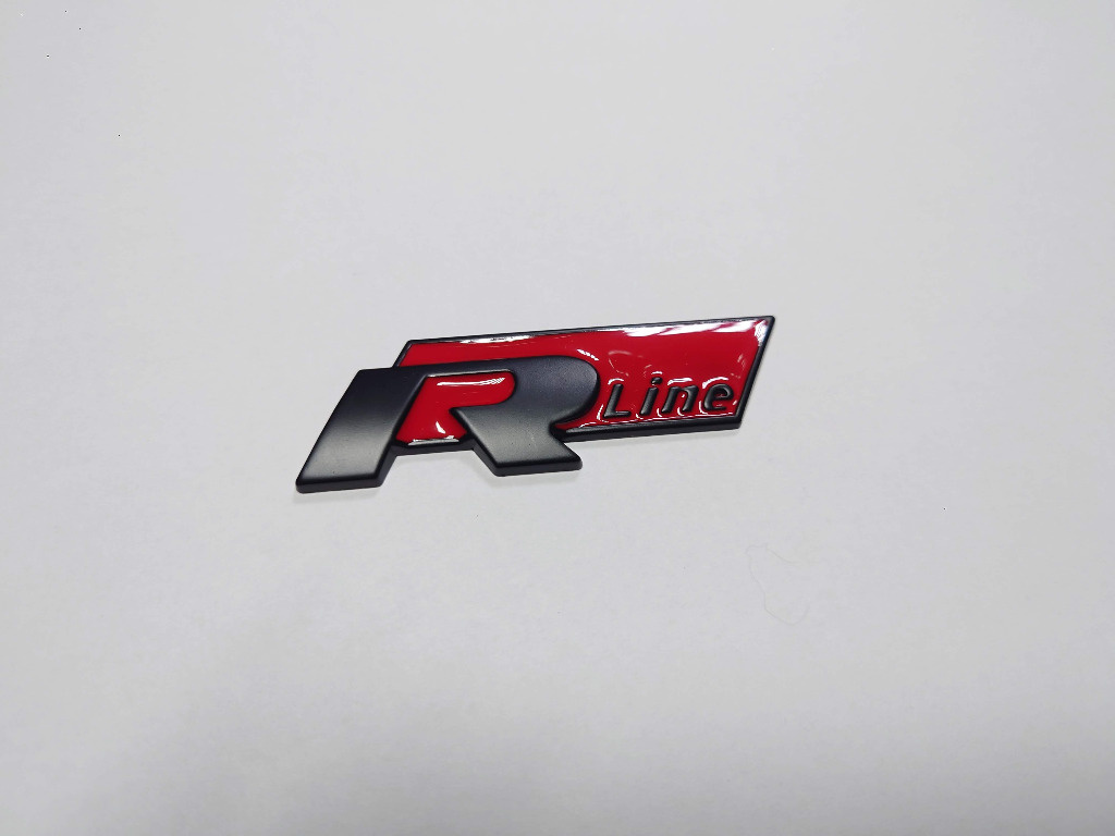 Sticker 3D R line R-LINE rosu cu negru - #841963996